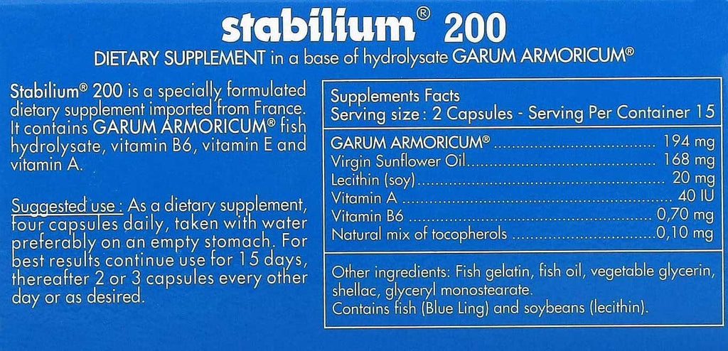 Allergy Research Group Stabilium 200 Garum Armoricum Ingredients