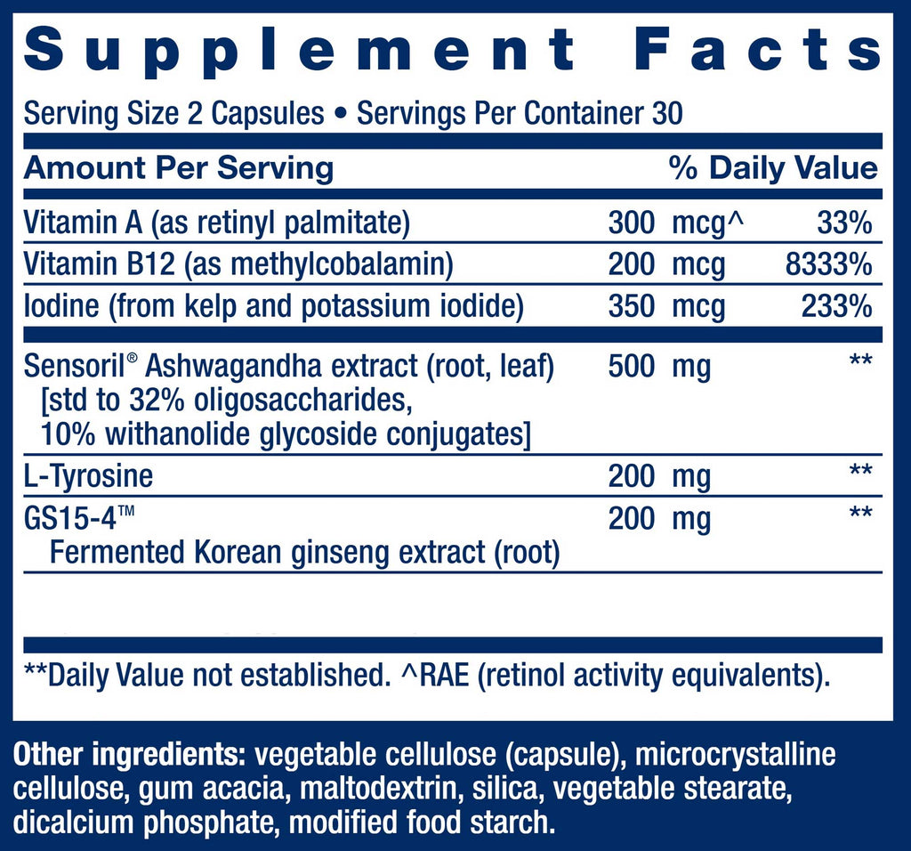 Life Extension Thyroid Support Complex Ingredients
