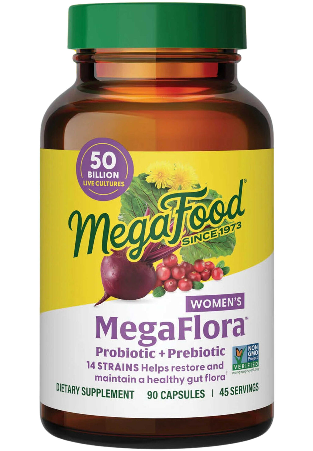 MegaFood MegaFlora Women's Probiotic + Prebiotic