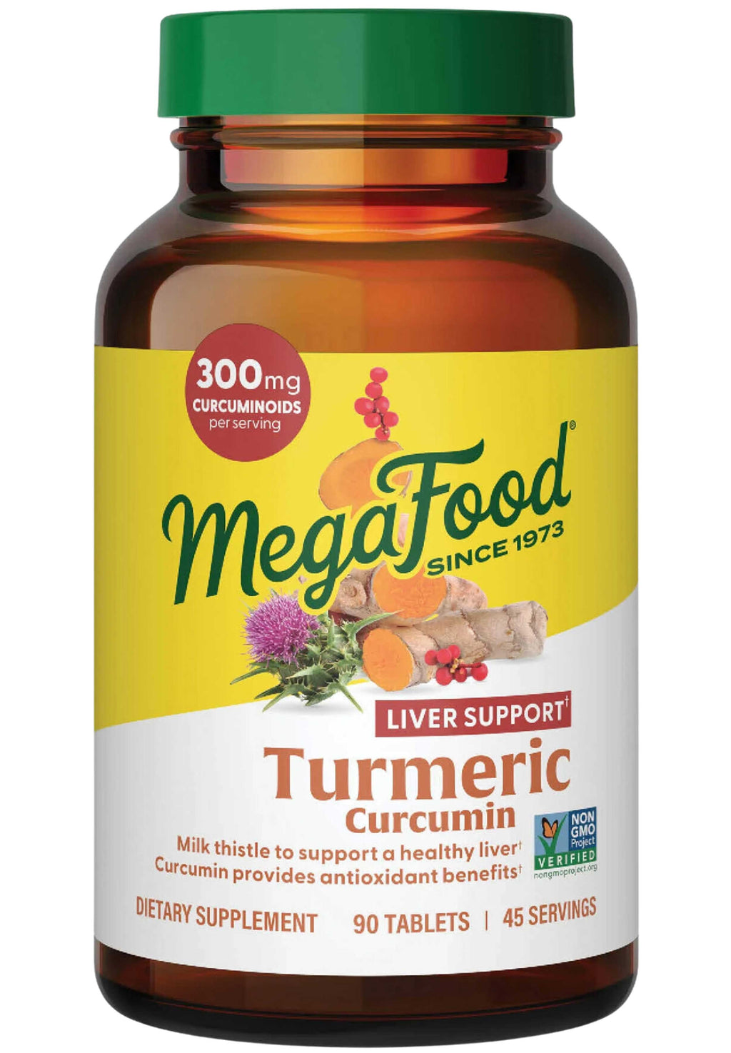MegaFood Turmeric Curcumin Liver Support Formerly Turmeric Curcumin ...
