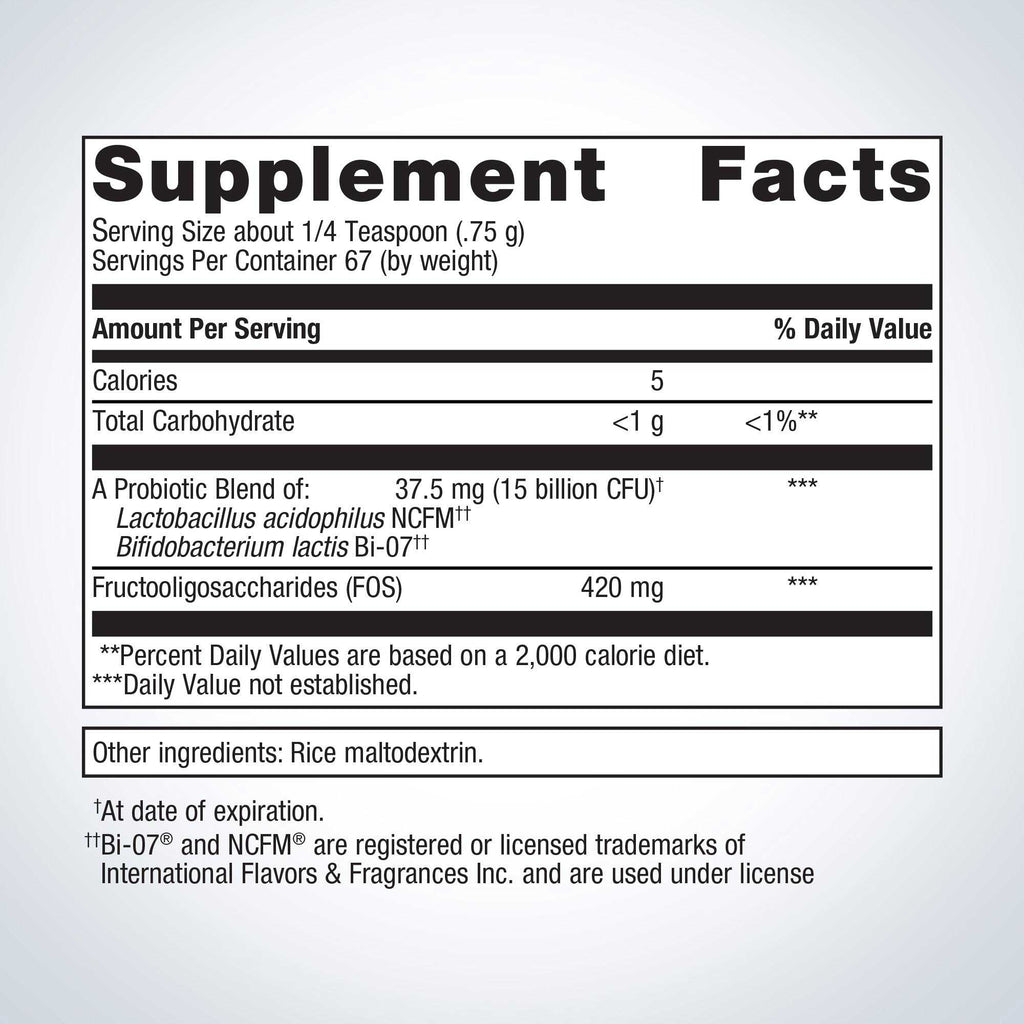 Metagenics UltraFlora Synergy Probiotic Ingredients