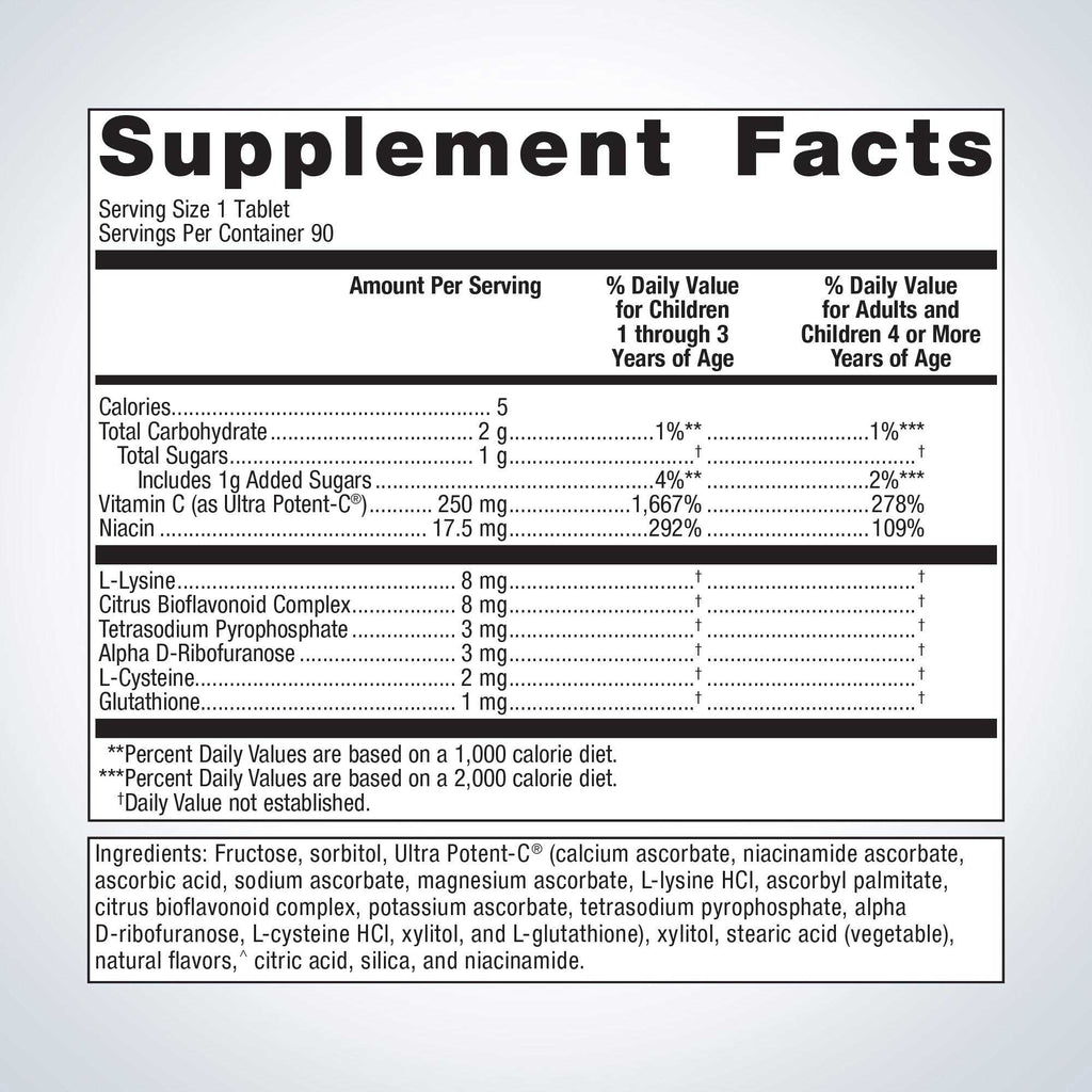 Metagenics Ultra Potent-C Vitamin C Ingredients