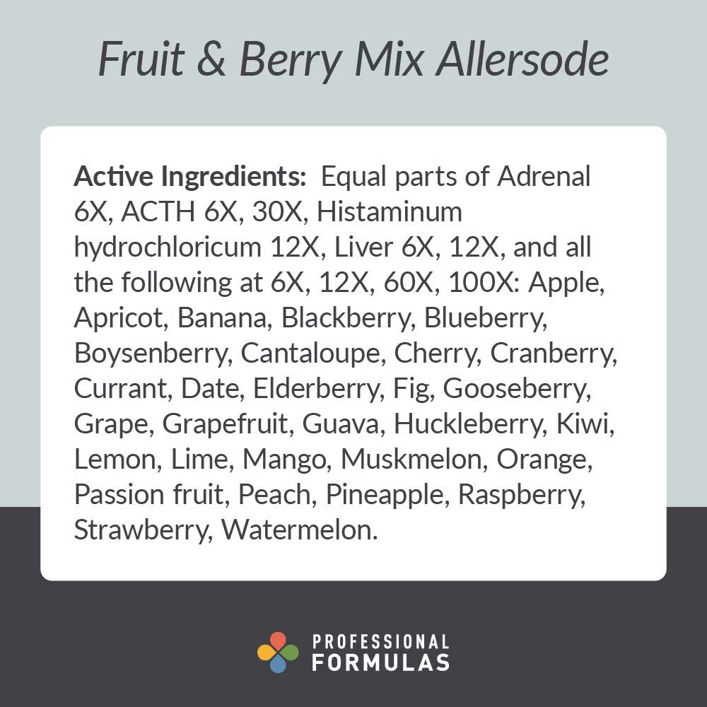 Professional Formulas Fruit & Berry Mix Allersode Ingredients