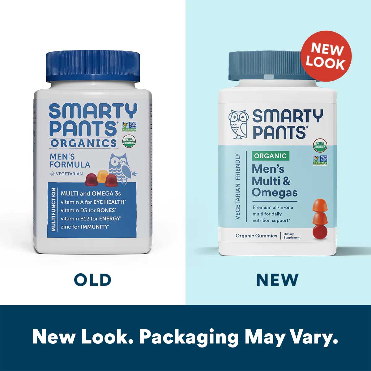SmartyPants Organic Men's Multi & Omegas New Look