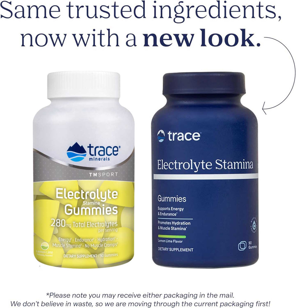 Trace Minerals Research Electrolyte Stamina Gummies Lemon Lime New Look