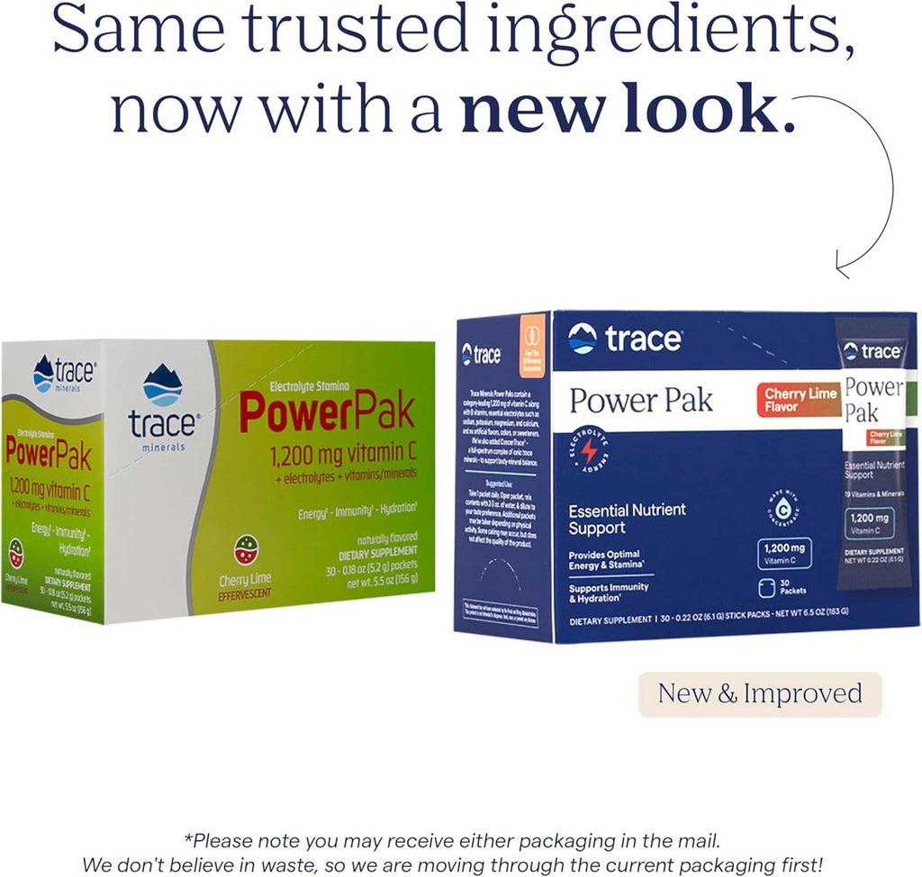 Trace Minerals Research Power Pak Cherry Lime New Look