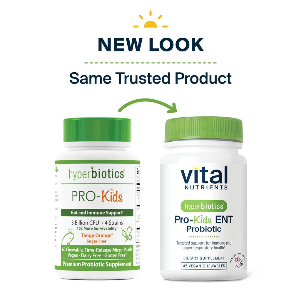 Vital Nutrients Hyperbiotics Pro-Kids ENT Probiotic New Look