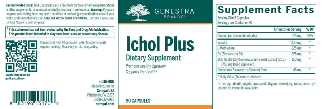 Genestra Brands Ichol Plus Label