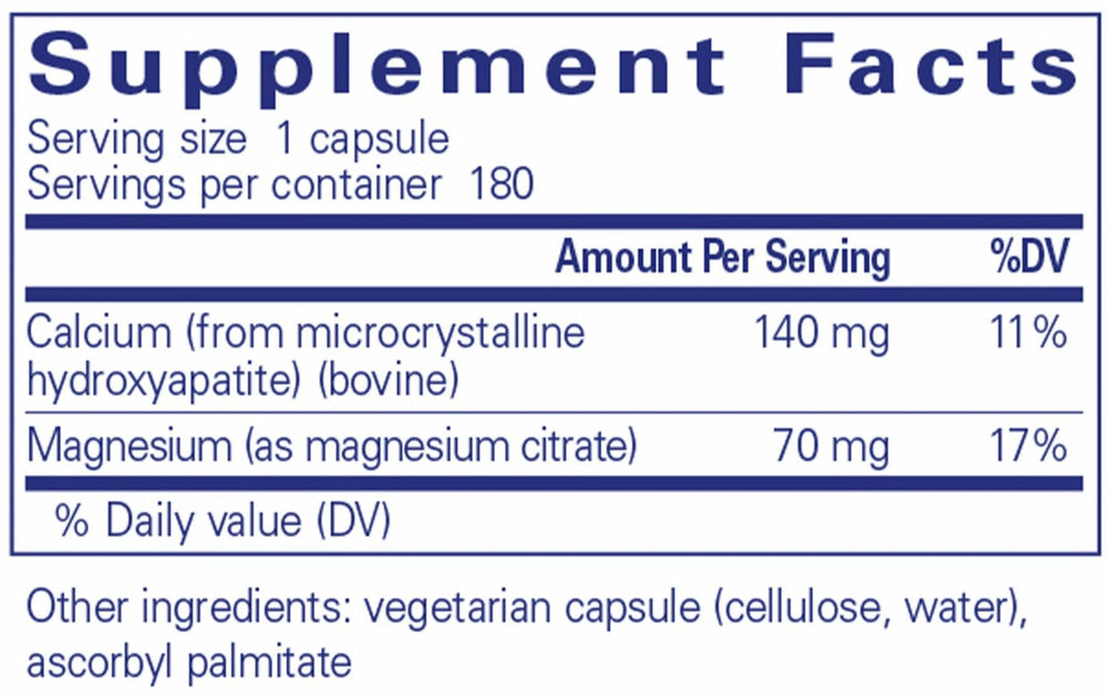 Pure Encapsulations Calcium (MCHA) with Magnesium
