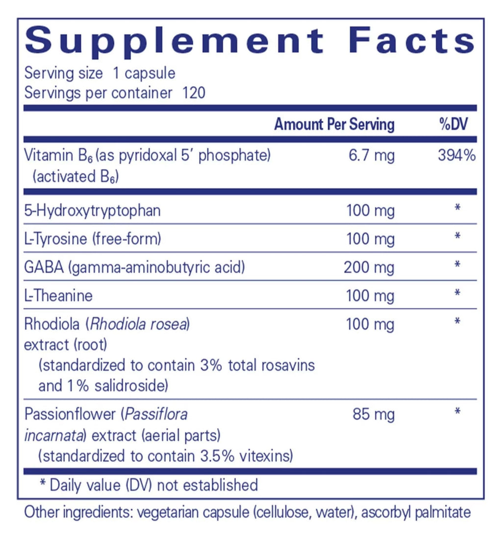 Pure Encapsulations Emotional Wellness Ingredients