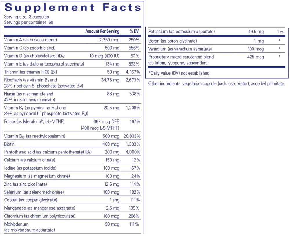 Pure Encapsulations Nutrient 950 without iron