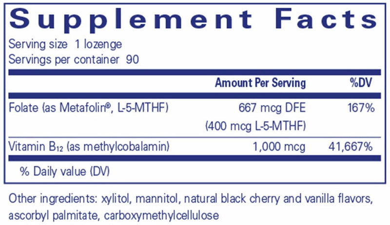 Pure Encapsulations PureMelt B12 Folate